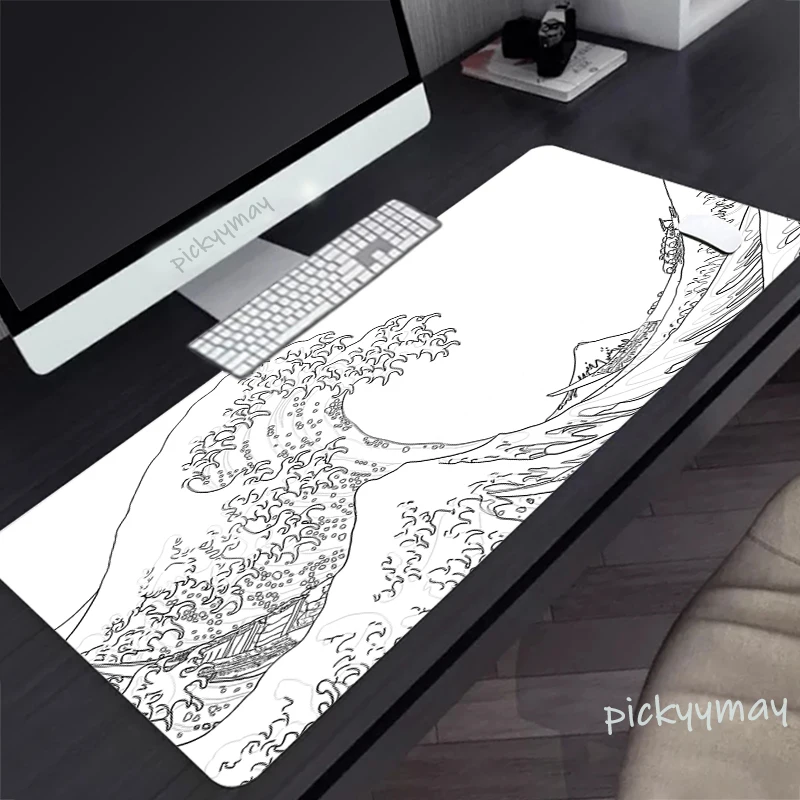 Great-Wave-Mouse-Pad-Large-White-Mousepad-Keyboard-Mat-XXXL-Mouse-Mats ...