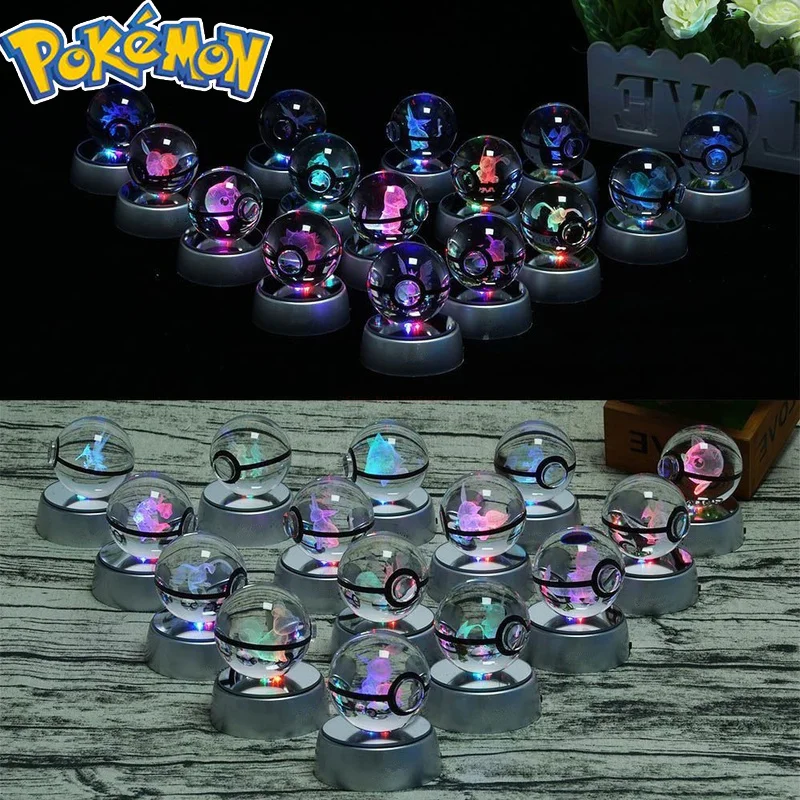 Generic 3d Crystal Ball Pokemon Snorlax Figure Pokeball Engraving ...