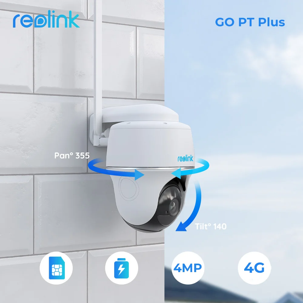 Reolink Go Pt Plus 4mp Battery 4g Sim Card Network Camera Wild Video ...