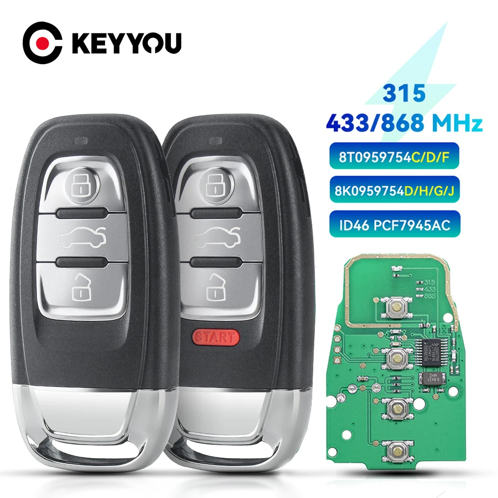 KEYYOU-Smart-Remote-Key-315MHz-433MHZ-868MHZ-for-For-Audi-Q5-A4-A4L-A5 ...