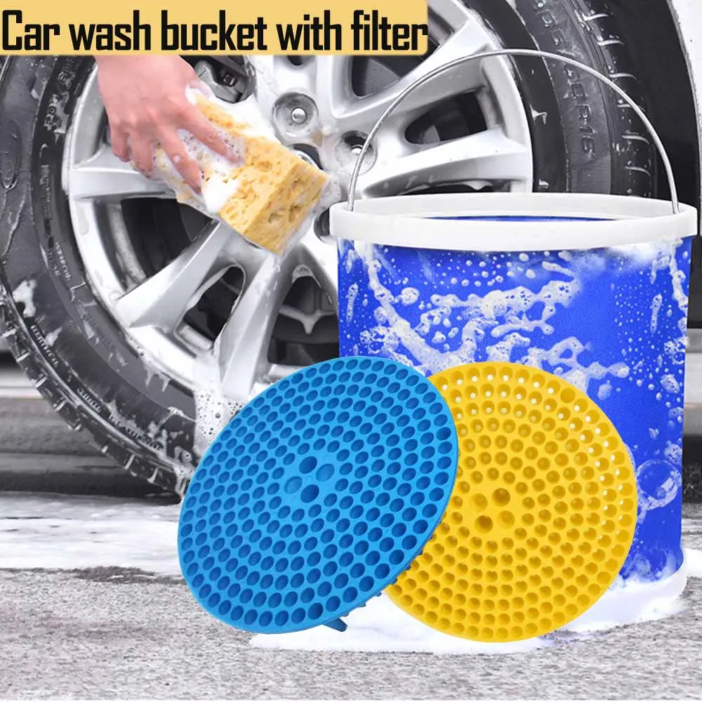 Car-Wash-Kit-Bucket-With-Filter-Grit-Sand-Isolation-Net-Car-Cleaning ...