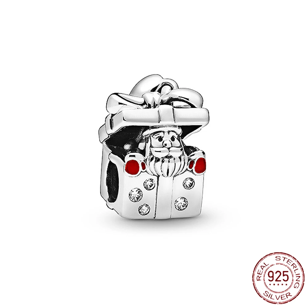 Glitter Christmas Tree Reindeer Snowman Sweet Home Charm Bead Fit Original Pandora Bracelet ...