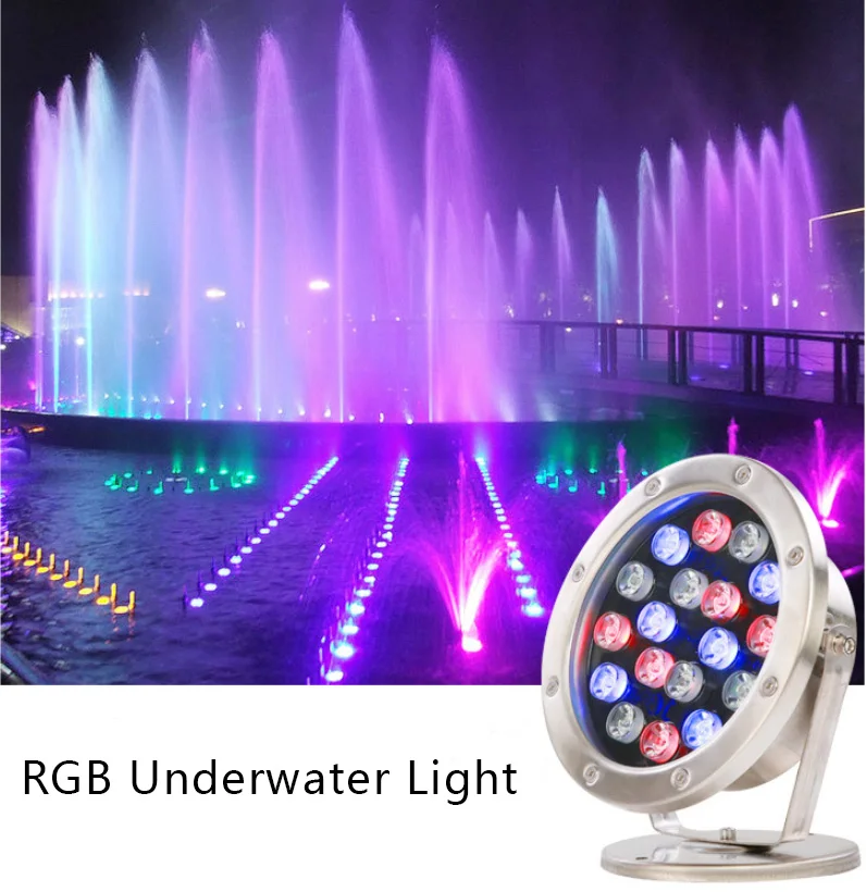 6w-9w12W-18w-24w-Fountain-Light-LED-Underwater-Light-Adjustable-Angle ...
