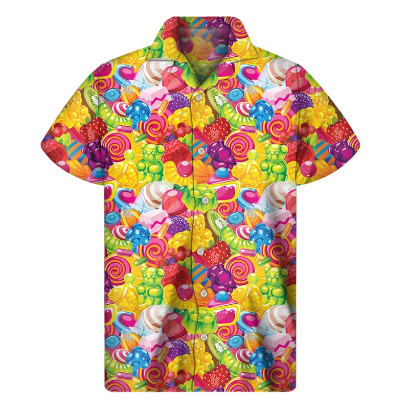 Colorful-Fudge-Lollipop-Shirt-Men-Clothes-3D-Print-Candy-Hawaiian ...