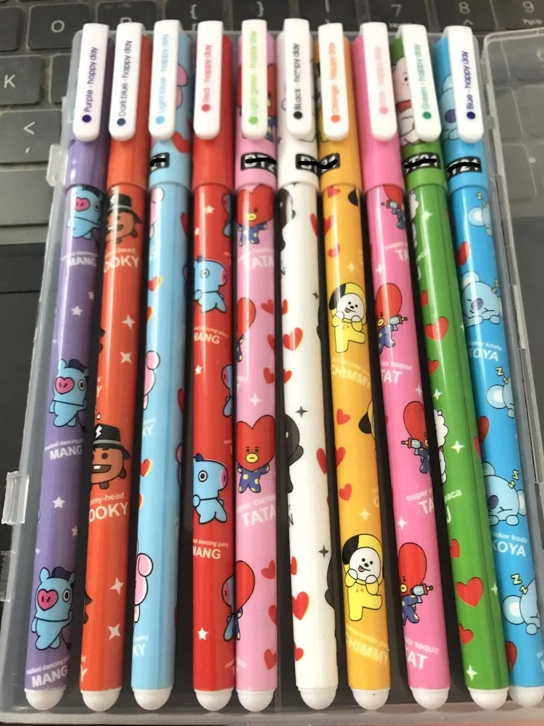 10Pcs/Pack Kawaii Gel Pencils Colored Ink Pens Set Kawaii Cartoons ...