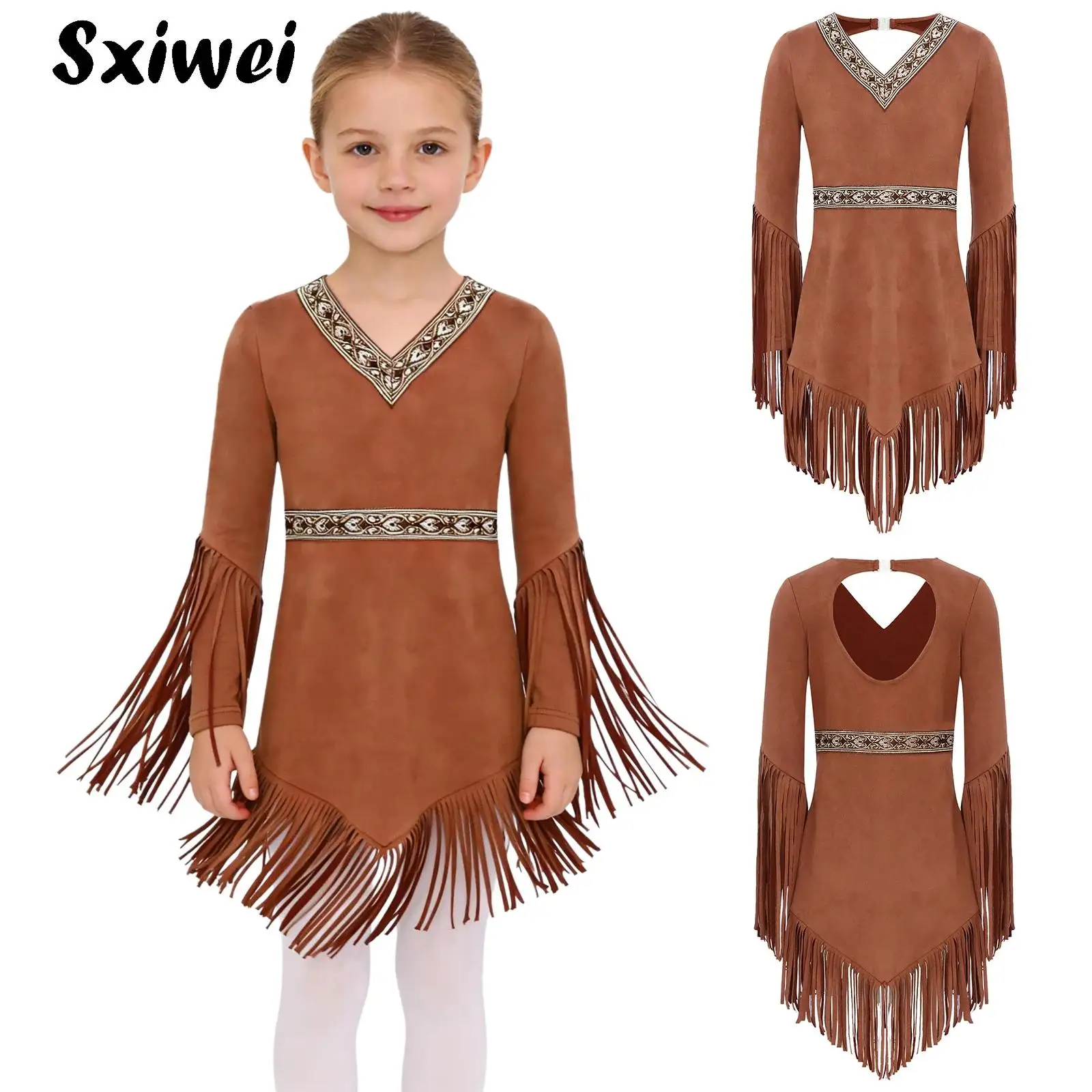 Halloween Indian Indigenous Costume Girls Savage Native American ...