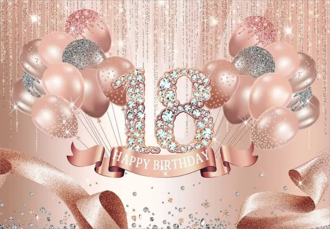 18th Birthday Background Pink