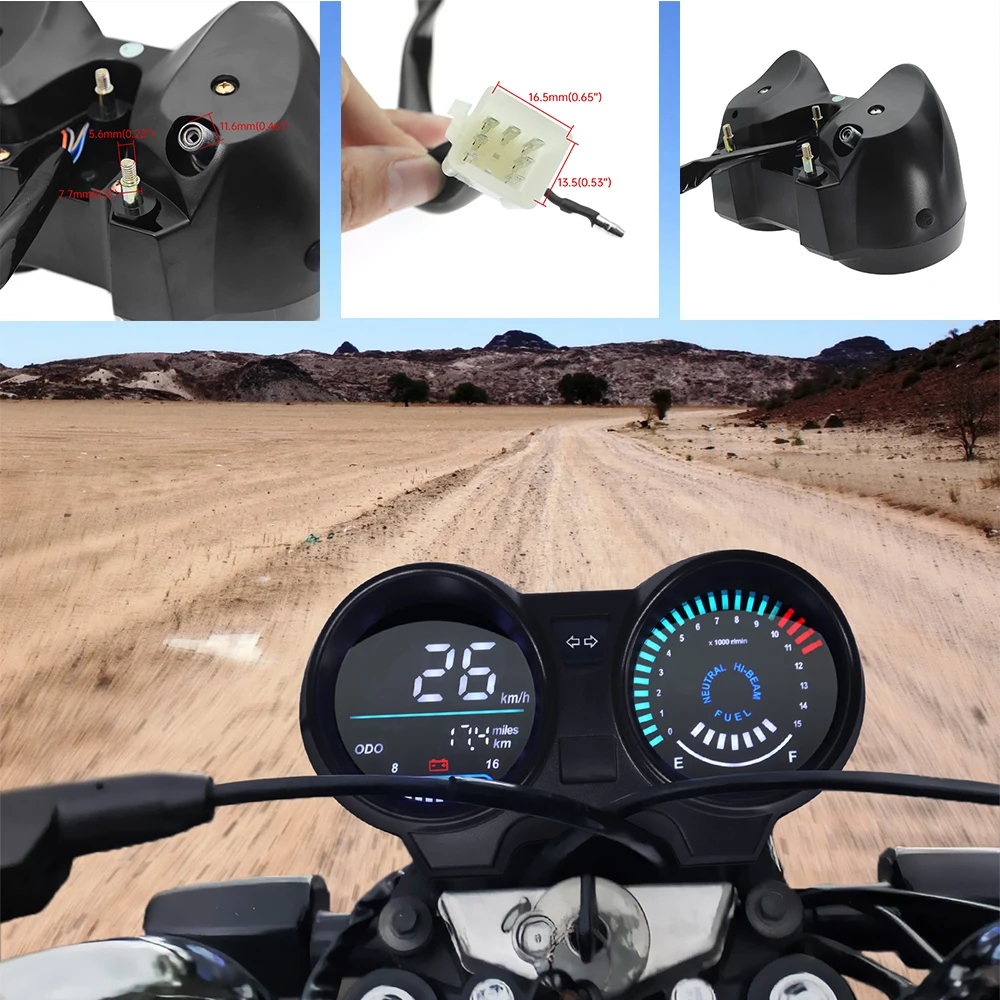 Für Brasilien TITAN 150 Honda CG150 Fan150 Universal Motorrad Tacho für ...