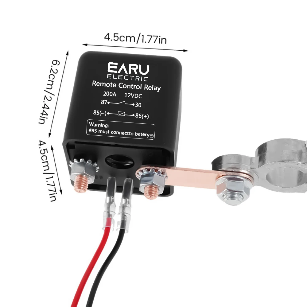 EARU Remote Battery Disconnect Switch 12V 200A Car Kill Switch Anti ...