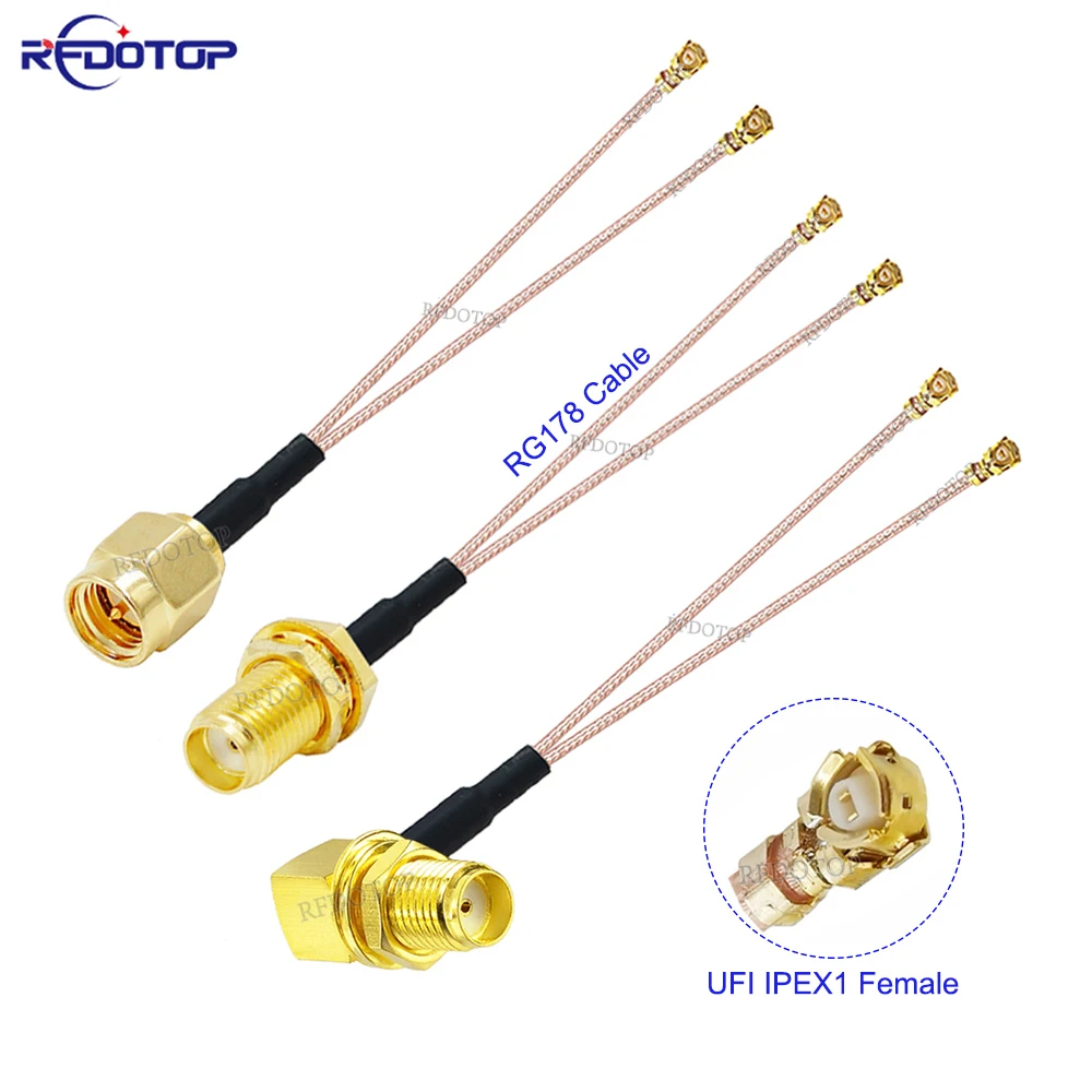 1PCS-SMA-Male-Female-Connector-to-2-u-FL-IPX-IPEX-1-Female-Splitter ...