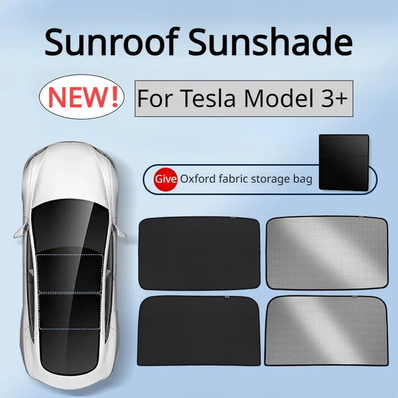 Sunroof-Sunshade-for-Tesla-Model-3-Ice-Crystal-Sunshade-Roof-Split ...