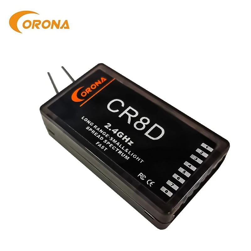 Corona cr8d 2.4ghz dsss v2 8ch receptor rx versão ii para ct8f/ct8j ...