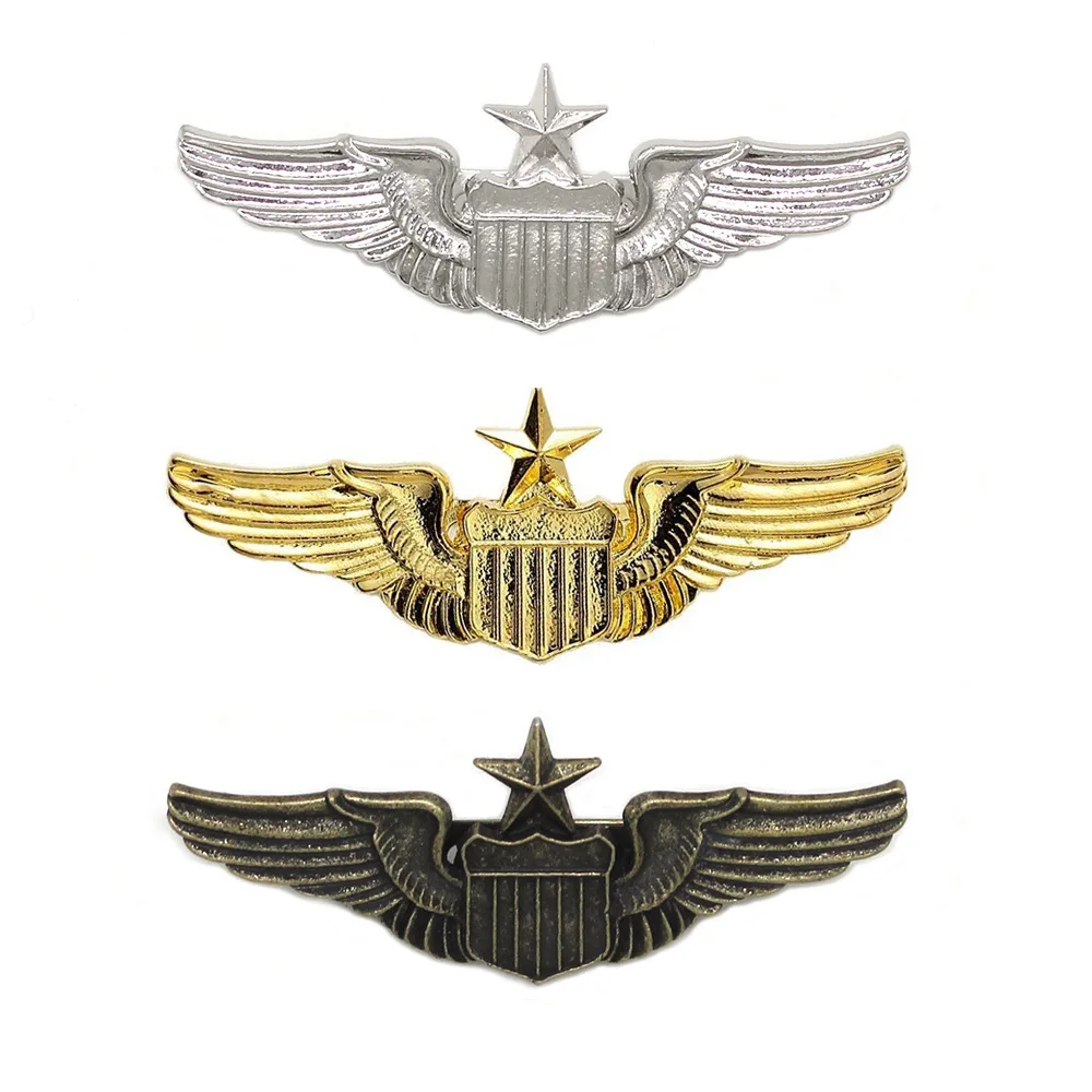 brooch pilot aviation metal badge chest badge cross-border eagle wings ...