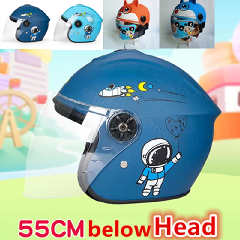 Children electric bike helmets for boys girls cartoon four season ...