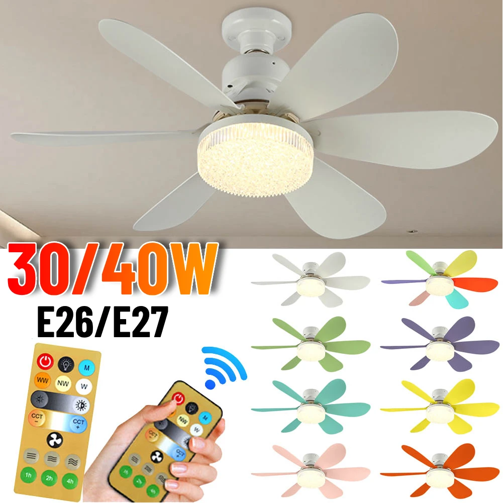 Socket-Fan-Lamp-E26-E27-Base-Wireless-Remote-Control-LED-Bulb-Ceiling ...