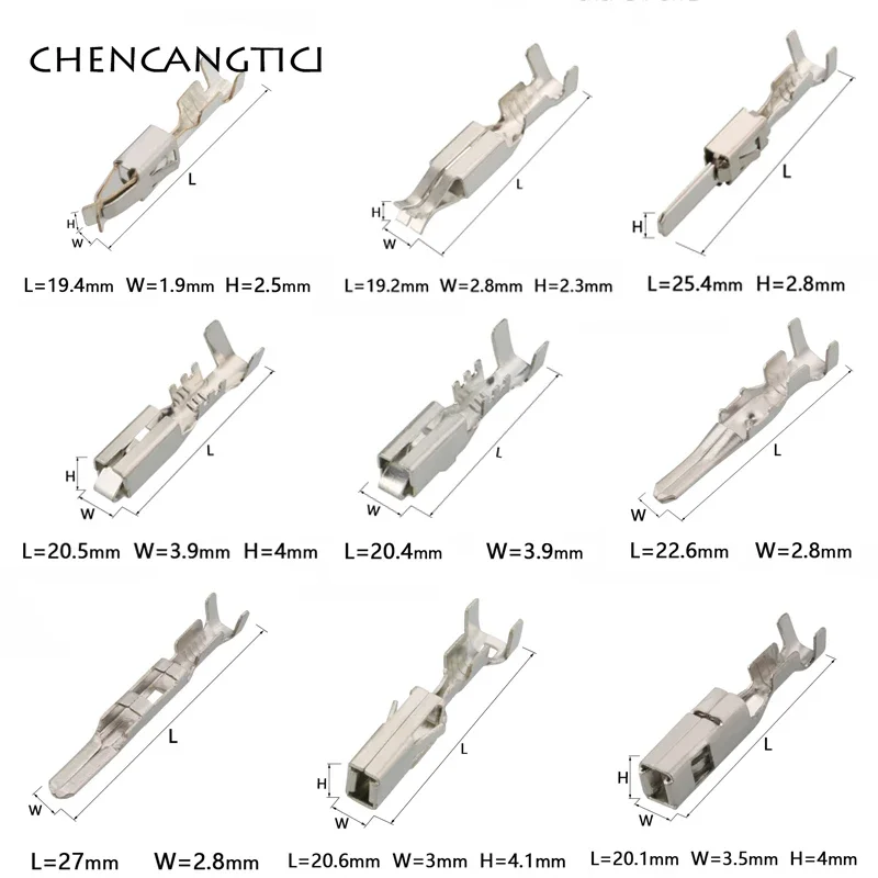 5 Pcs Crimp Terminal Block 2.8/3.5mm Male Female Auto Electrical Wire ...