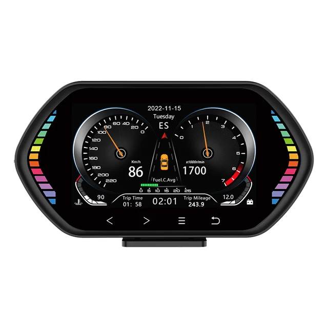F12 Hud OBD2 Head-up Display On-board Computer GPS Speedemeter Car ...