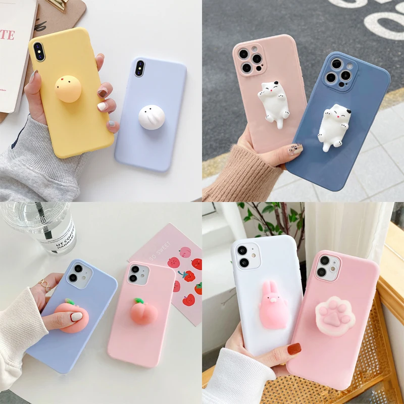 Squishy-3D-Toys-Chick-Phone-Cat-Case-For-Samsung-Galaxy-Note-20-10-9-5 ...