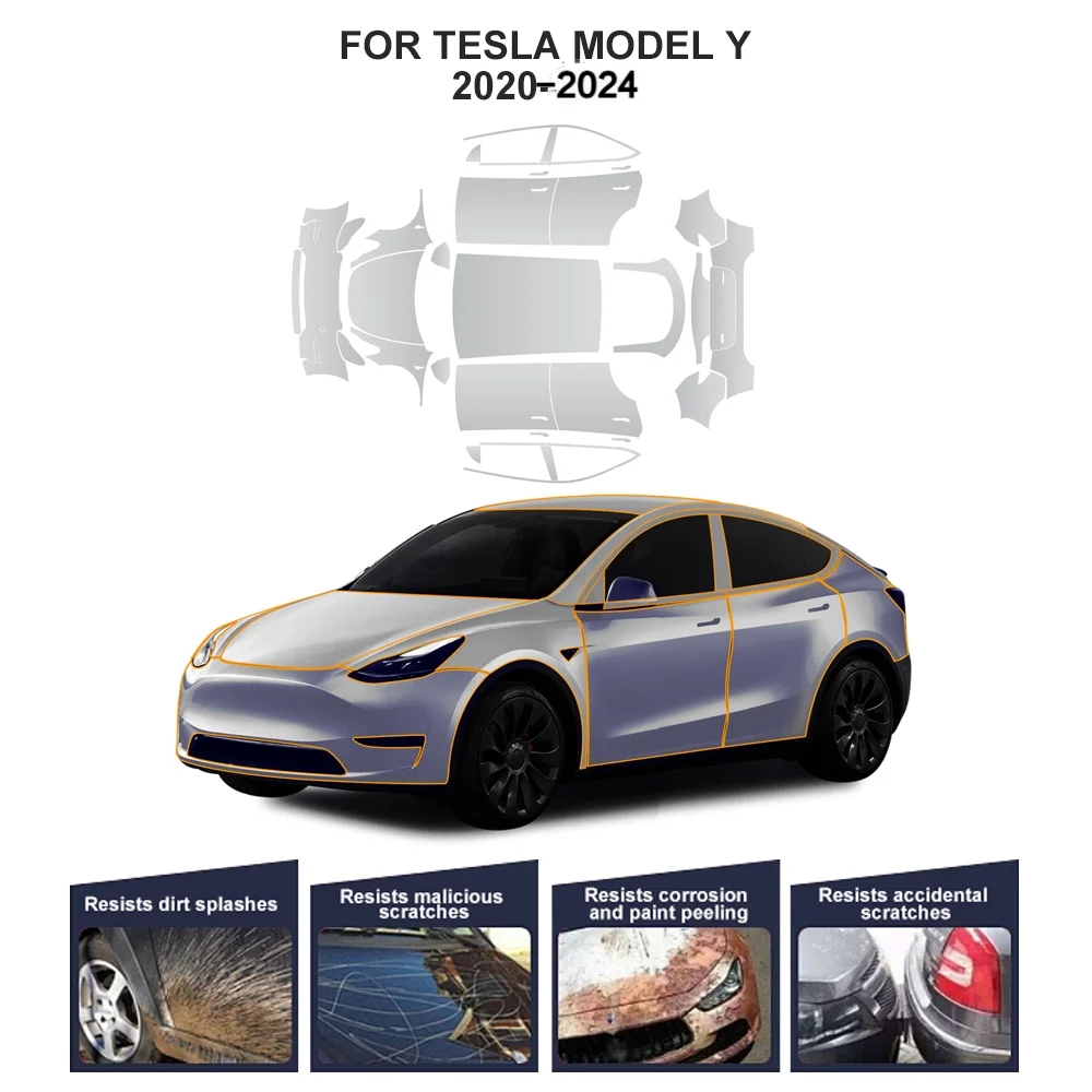 8.5MIL TPU Glossy Matte Car Paint Protection Film For Tesla Model Y ...