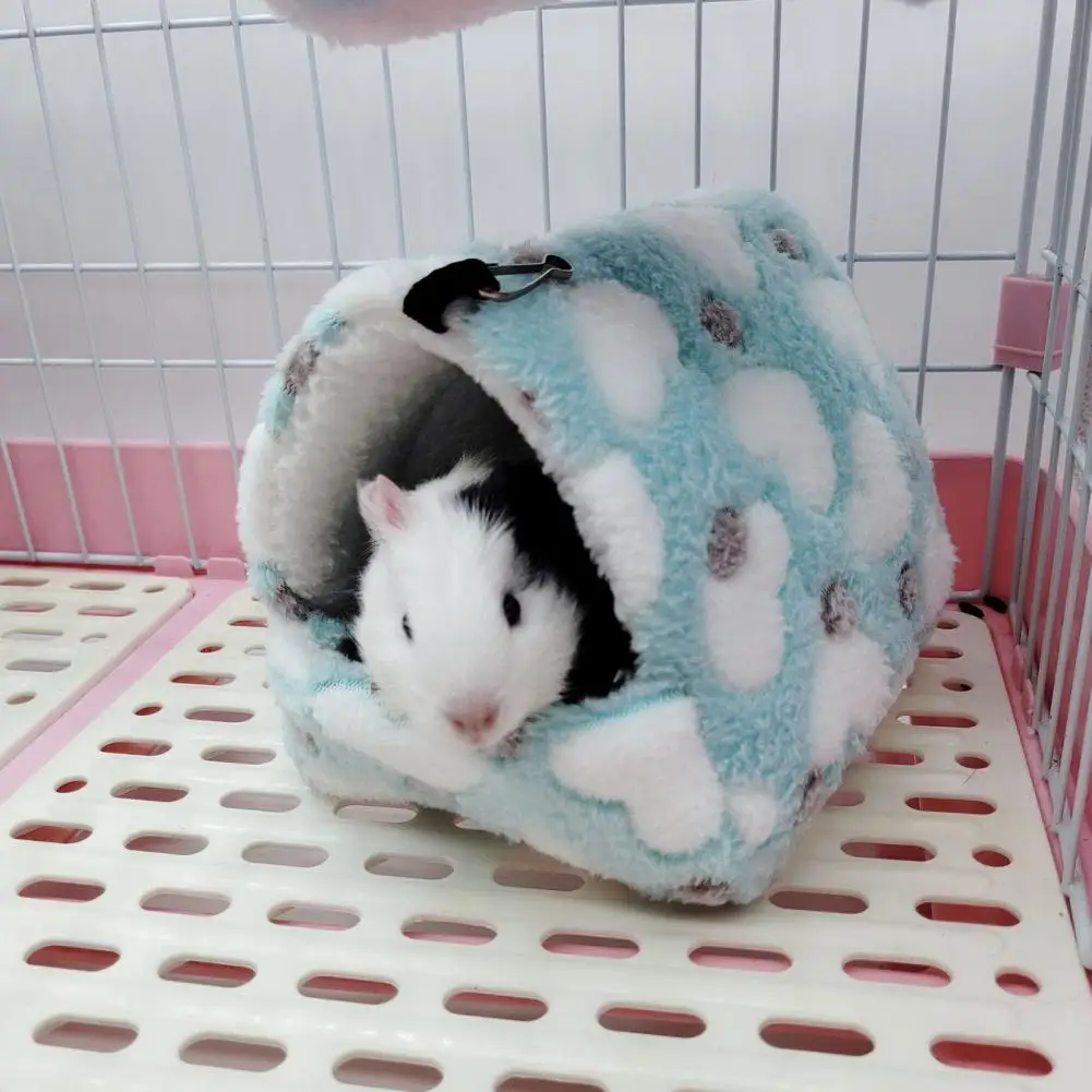 Hamster-Cages-Comfortable-Warm-Guinea-Pig-Bed-House-Soft-Fabric-Plush ...
