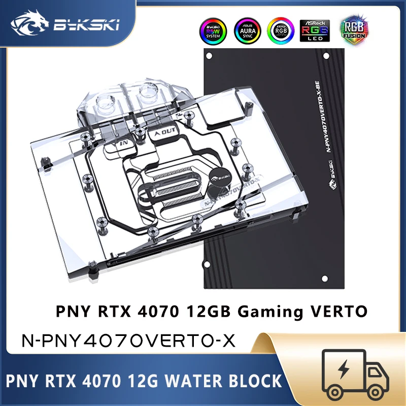 Bykski-RTX-4070-Water-Block-For-PNY-RTX-4070-12GB-Gaming-VERTO-Video ...