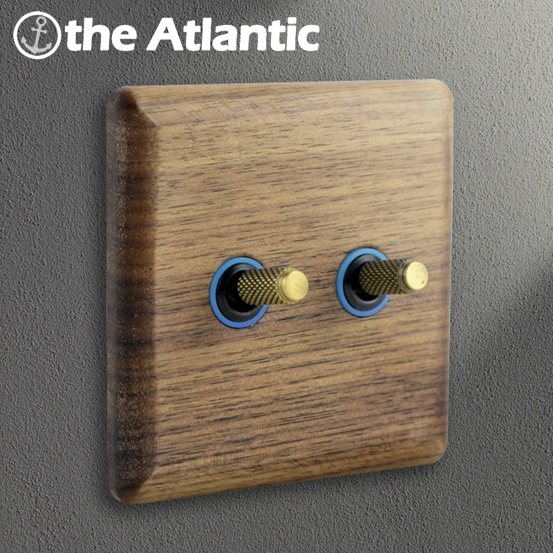 13A-UK-Socket-Toggle-Light-Switch-Black-Walnut-Vintage-Brass-Switch ...