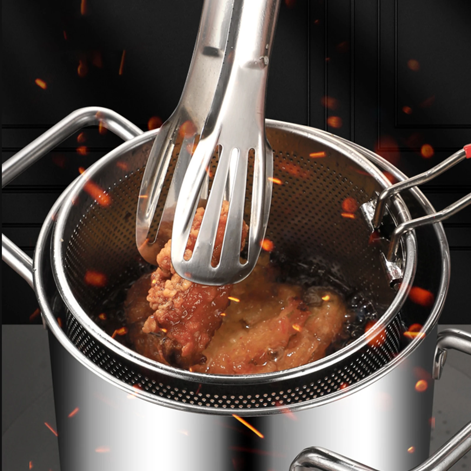 1 Set Deep Fryer Pot Small Fryer Pot Cooking Pot for Home Multipurpose ...