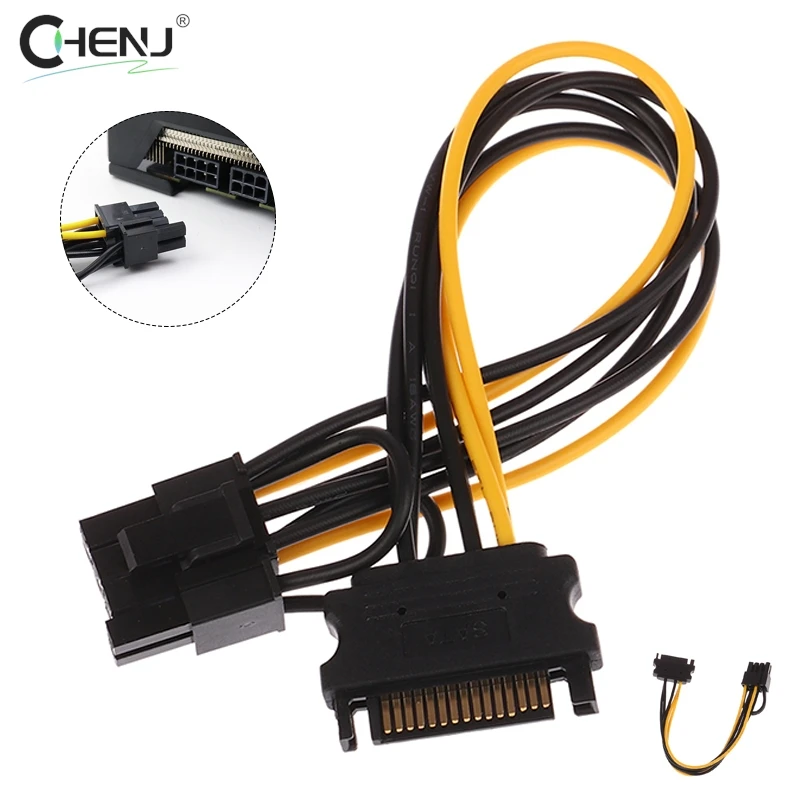 1pc-15pin-SATA-Male-To-8pin-6-2-PCI-E-Power-Supply-Cable-18AWG-Wire ...