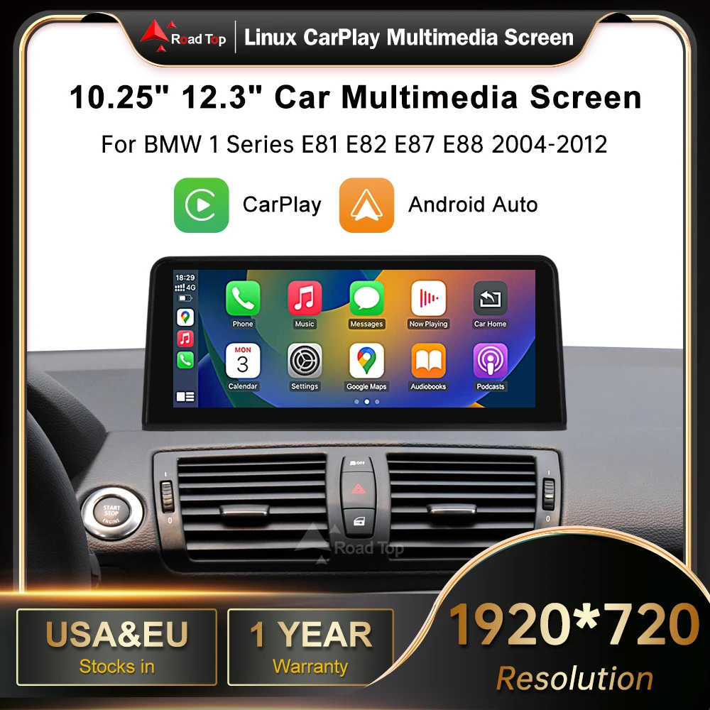 10-25-12-3-Wireless-Apple-CarPlay-Android-Auto-For-BMW-Series-1-E81-E82 ...