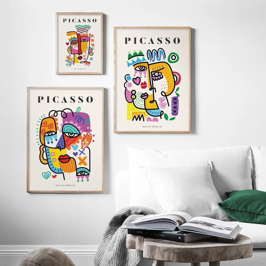 Abstract-Picasso-Colorful-Figure-Face-Poster-Print-Modern-Aesthetic ...