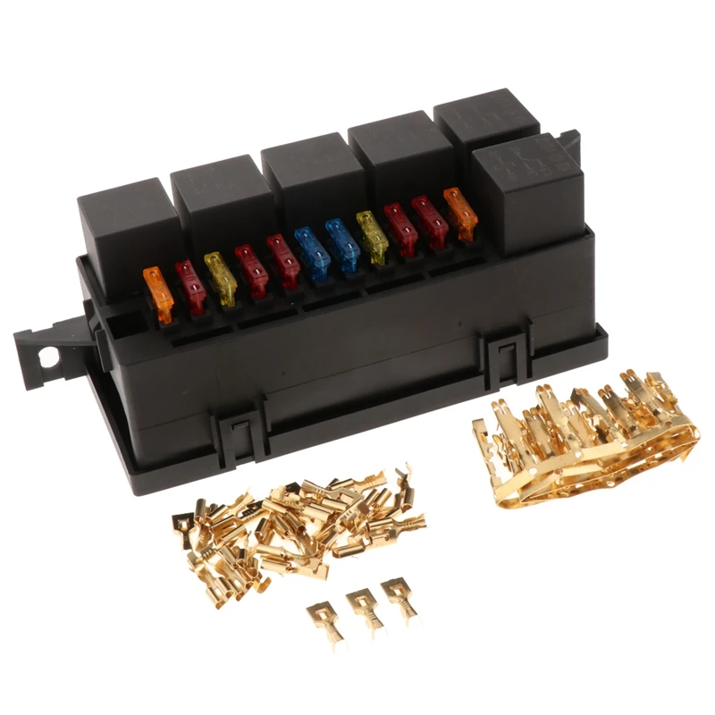 Car-11-Way-Fuse-Holder-Relay-Box-With-Terminals-Relays-Waterproof ...