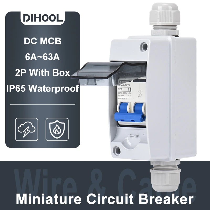 Solar Photovoltaic Battery Pv Combiner Box Dc Switch Miniature Circuit ...