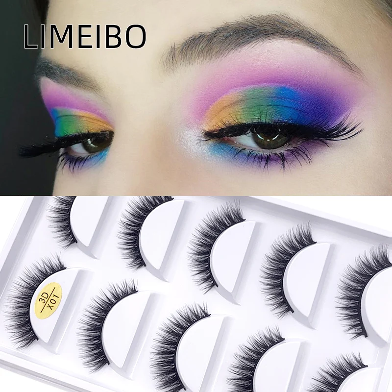 Natural-Long-False-Eyelashes-5Pairs-Dramatic-Soft-3D-Mink-Lashes-Thick ...