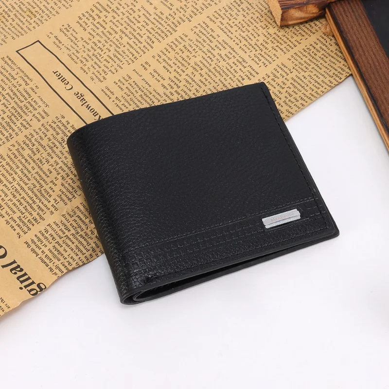 Men-s-Purse-Black-PU-Leather-Multi-slot-Leisure-Large-Capacity-Coin ...