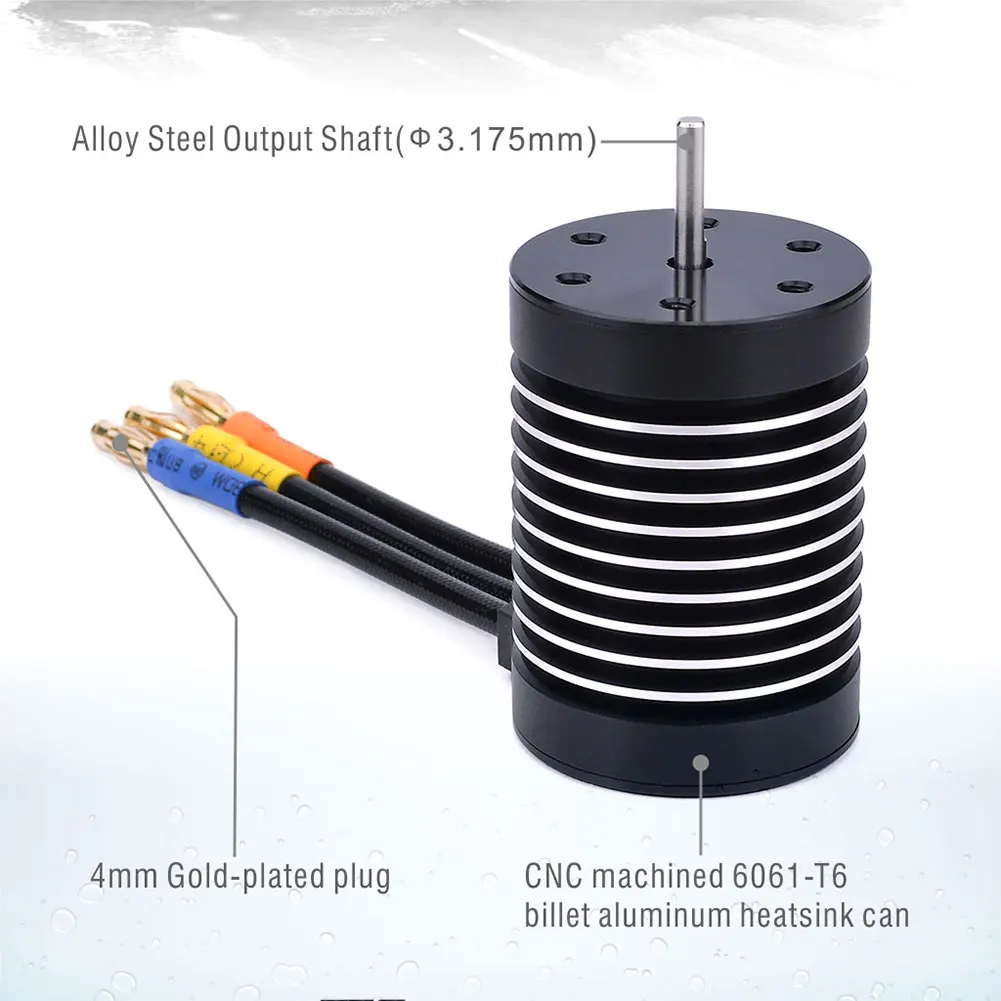 3100/3930/4370/5900KV 4P Motor Gold plated Connector 2845 Sensorless ...