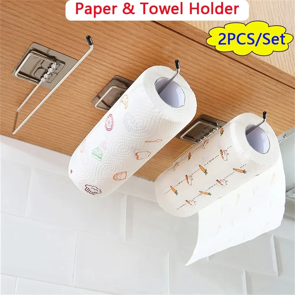 Adesivo-Cozinha-Suporte-Toalha-Papel-Toilet-Paper-Rack-cabide-de-toalha ...