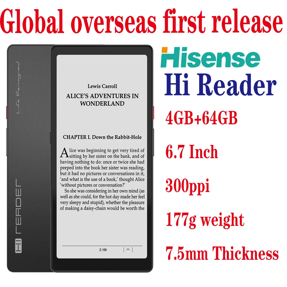 Hisense-Hi-Reader-Electronic-Paper-Book-Eink-Screen-Reader-6-7-Inch ...
