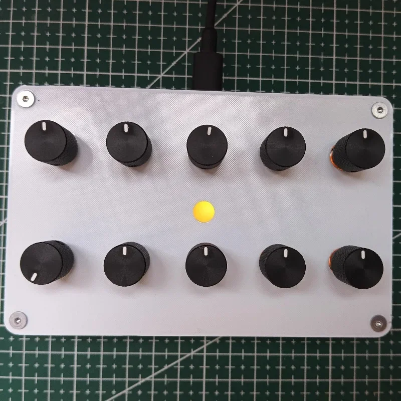 10-Knob MIDI Controller USB-C DAW Control for Music Production Studio ...