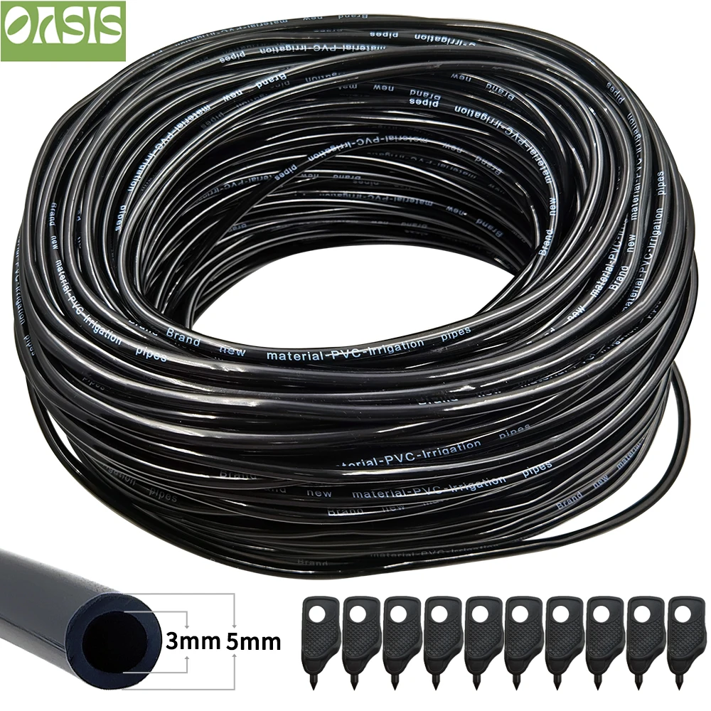 OASIS Garden 3/5mm Watering Hose Irrigation Pipe 1/8'' Tubing for ...