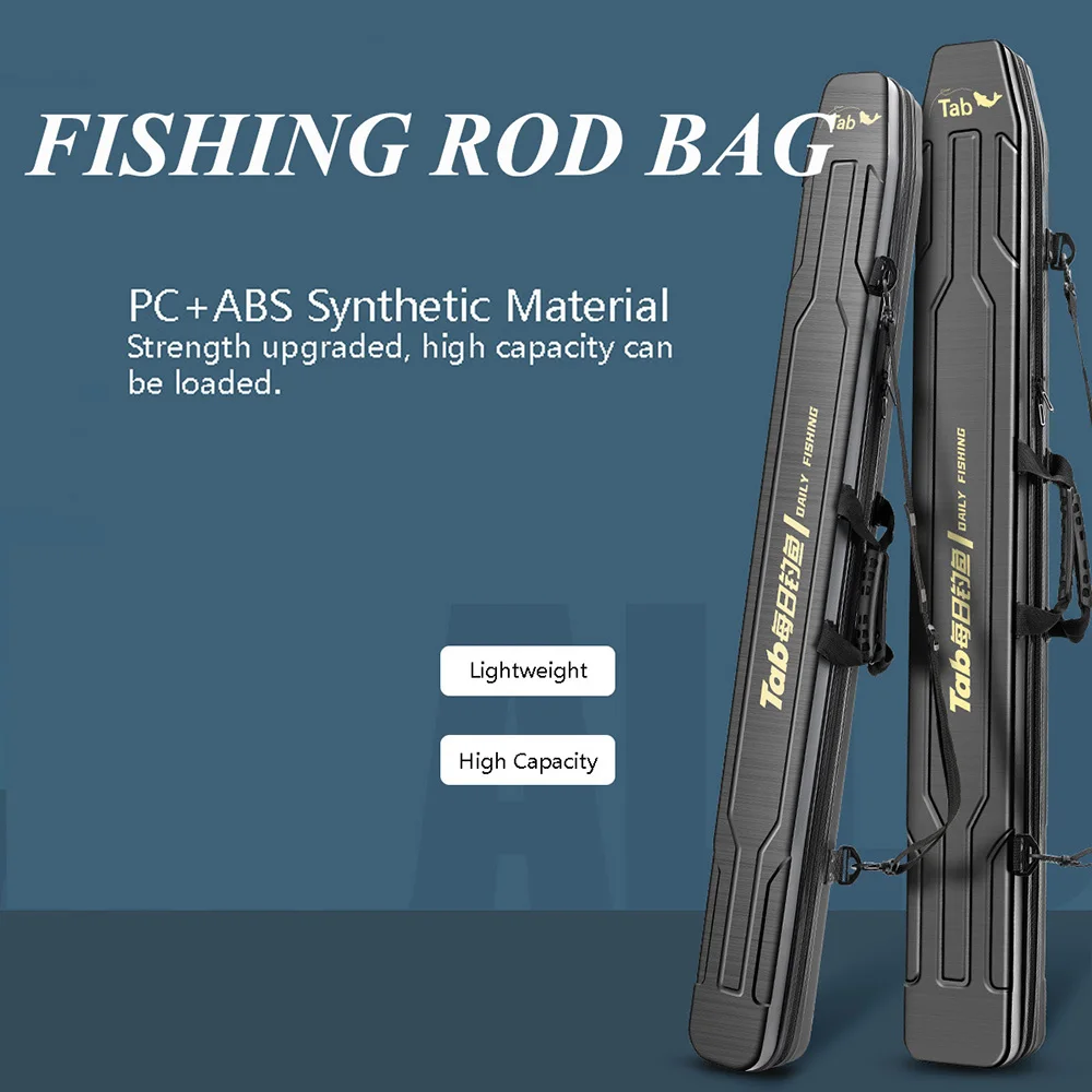 125CM-Hard-Shell-Fishing-Rod-Bag-ABS-PC-Shockproof-Waterproof-Fishing ...