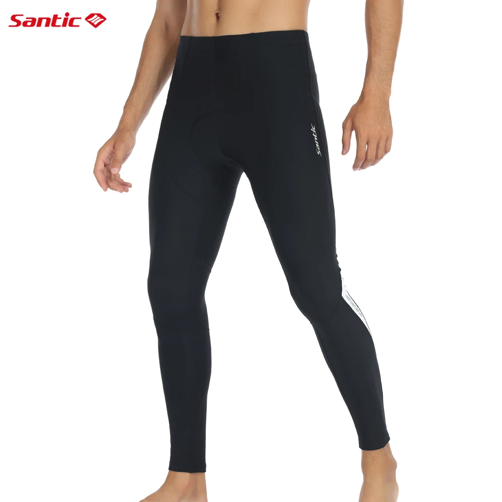 Santic 남성용 사이클링 바지 따뜻한 양털 Mtb 자전거 바지 3d 젤 패드 사이클링 타이츠 야외 스포츠웨어