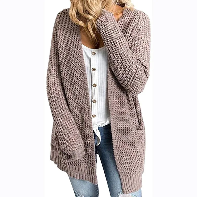 Women-Cardigan-Sweater-Open-Front-Knitted-Shirt-Sweater-Casual-Warm ...