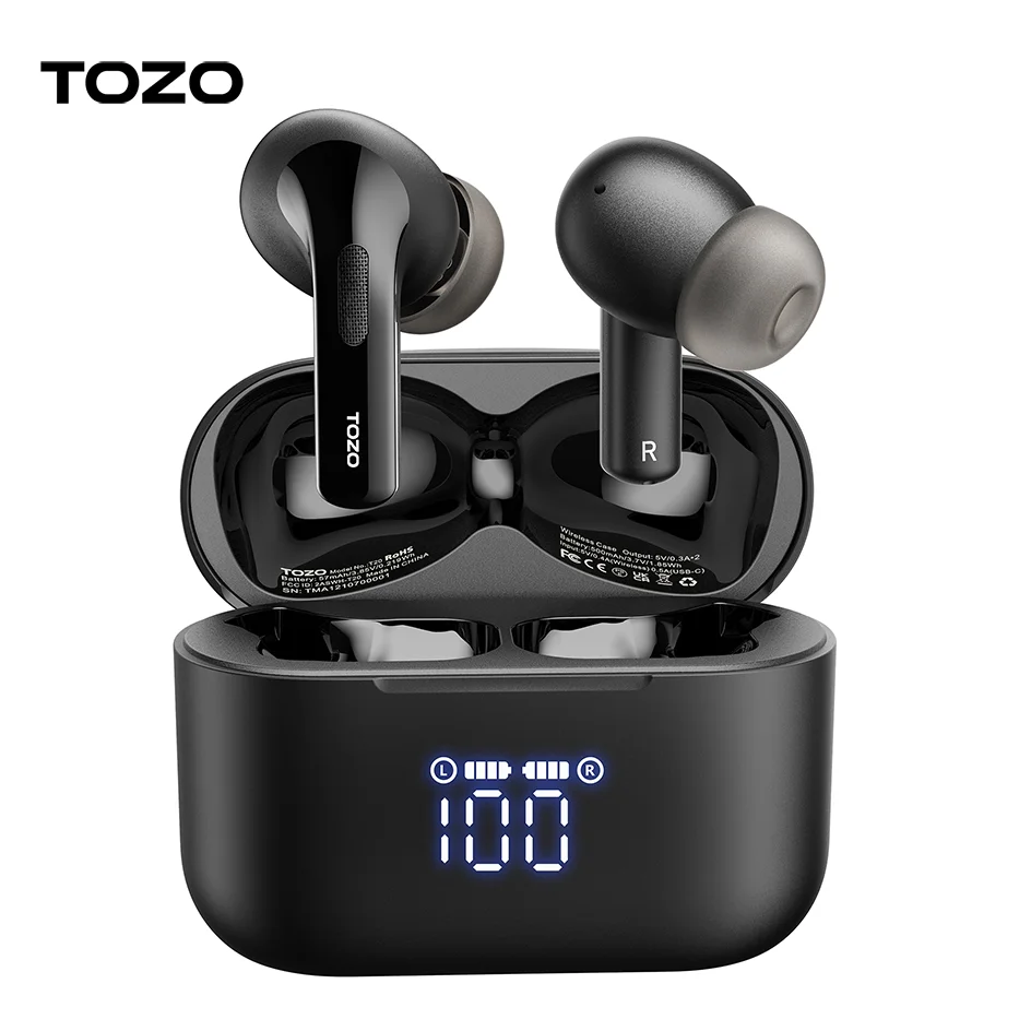 TOZO-T20-True-Wireless-Earbuds-Bluetooth-Headphones-48-5-Hrs-Playtime ...