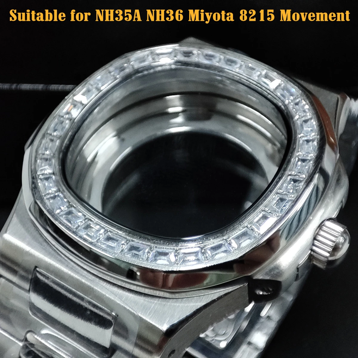 40mm NH35 NH36 Case Watch Accessories Nautilus Stainless Steel Case ...