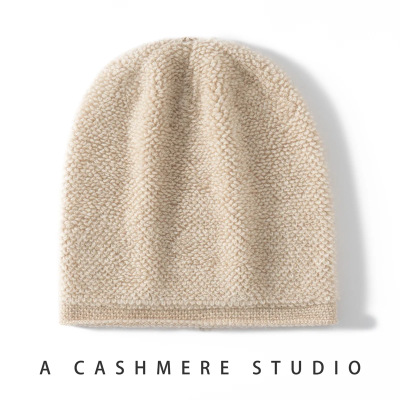MERRILAMB High Quality Cashmere Beanie Hats Winter Casual Solid Color ...