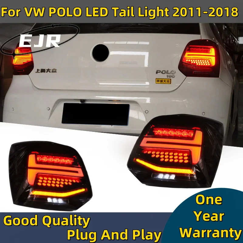 Car TailLights For VW POLO LED Tail Light 2011-2018 Rear Stop Lamp ...