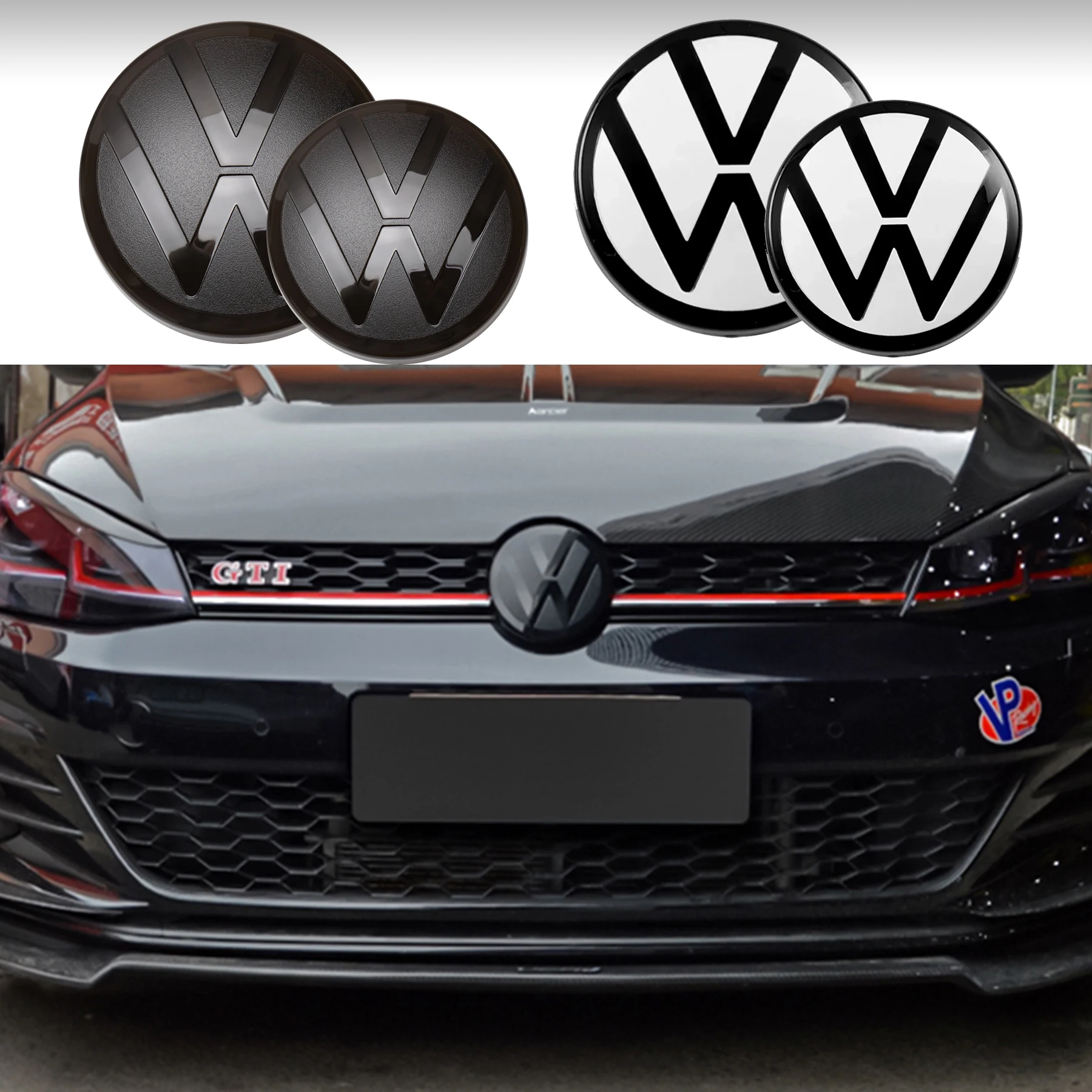 Car-Front-Radiator-Grille-Rear-Trunk-Emblem-Lid-Covers-Sticker-For ...
