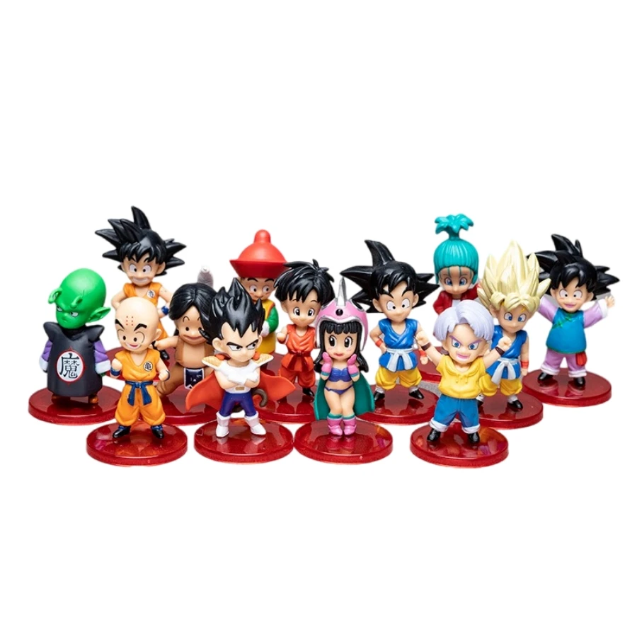 Anime Dragon Ball Z Goku Vegeta Figure Set Vegeta Figurine 6CM PVC ...