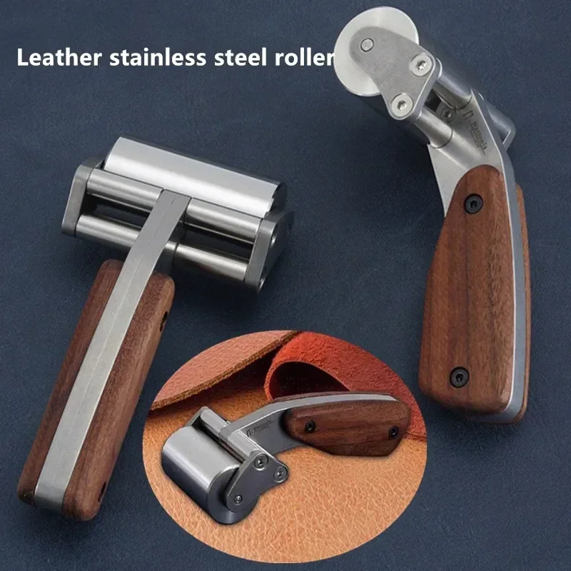 Double Bearing Design Heavy Duty Stainless Steel Leather Roller DIY ...