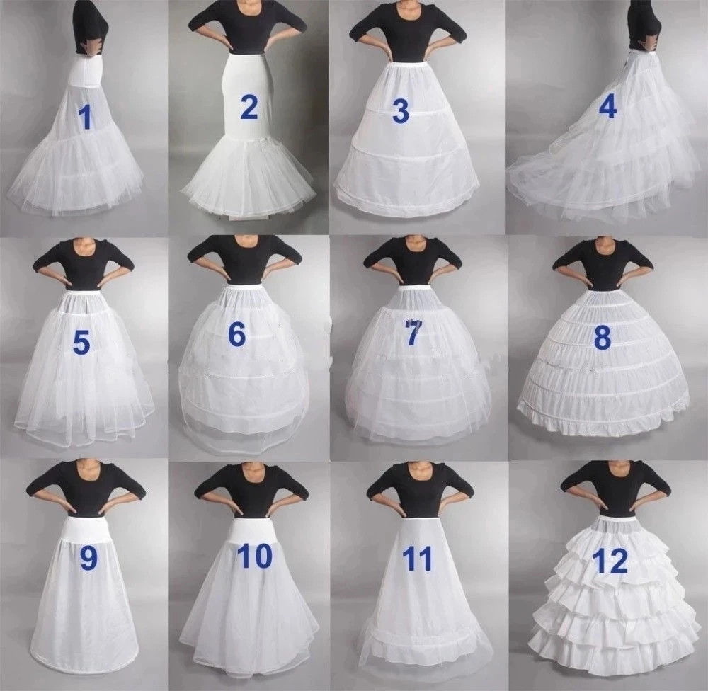 Puffy 6 Hoops Wedding Petticoat Crinoline Slip Bridal Onderrok Op ...